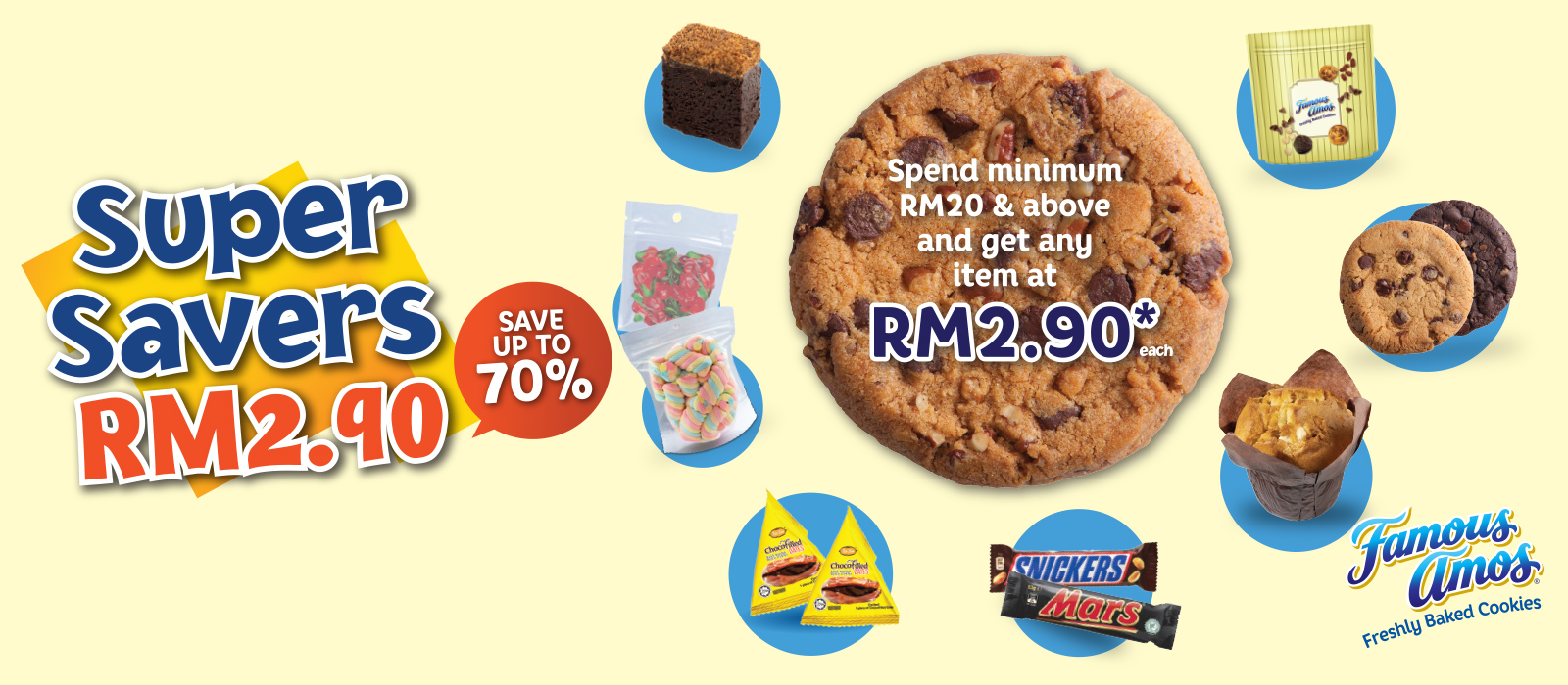 Famous Amos Malaysia | Freshly baked cookies online store